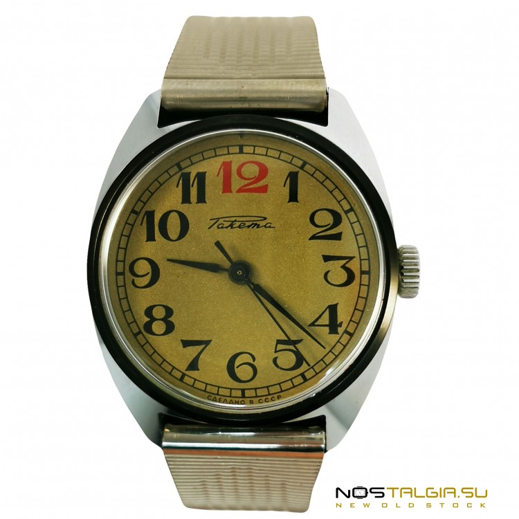 Stilvolle Uhr "Raketa" - "Red 12" der UdSSR, mit Dokumenten, marke neue ...